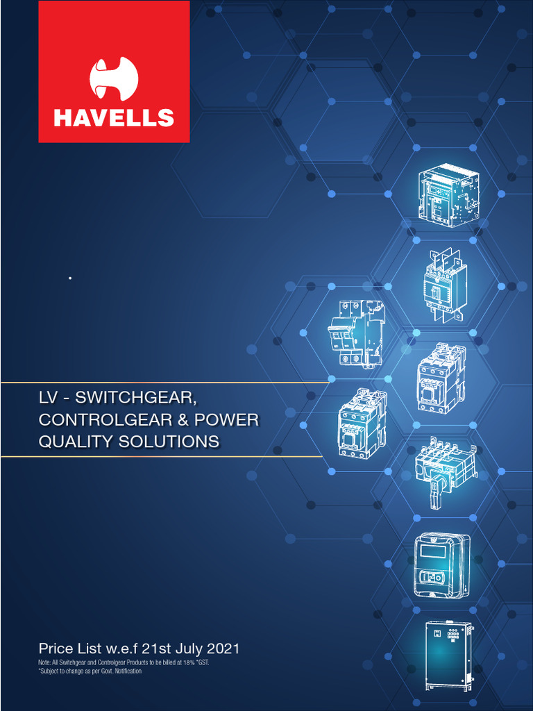 Havells Industrial (July 2021) | PDF | Alternating Current | Relay