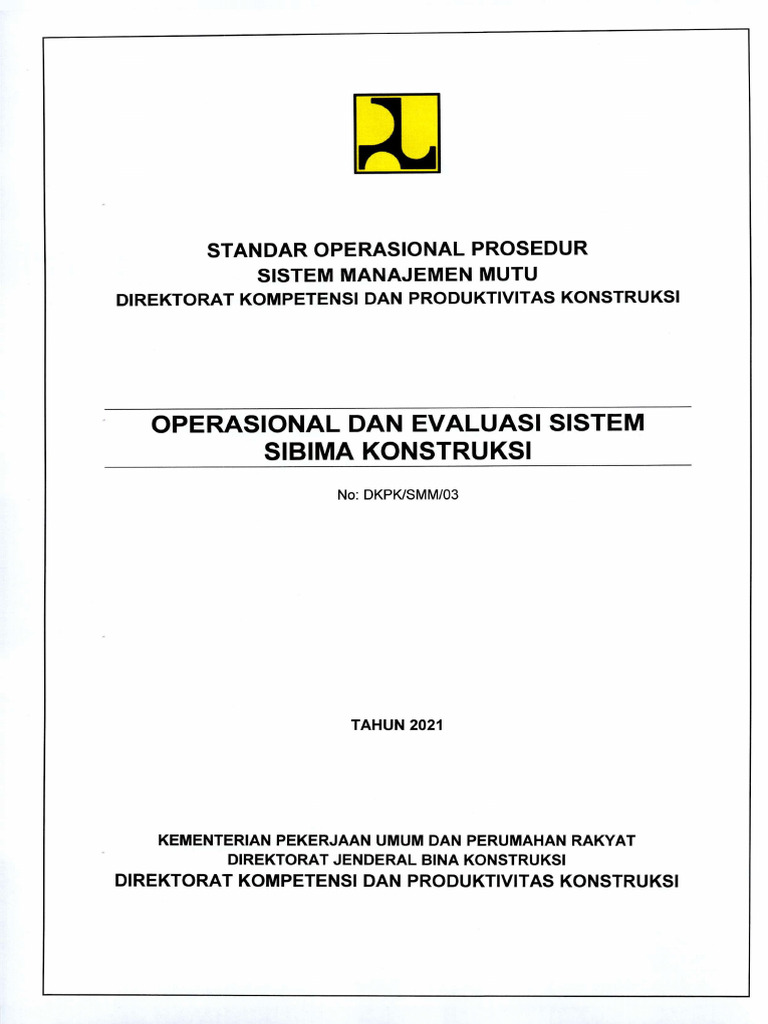 SOP Sistem Manajemen Mutu Konstruksi | PDF