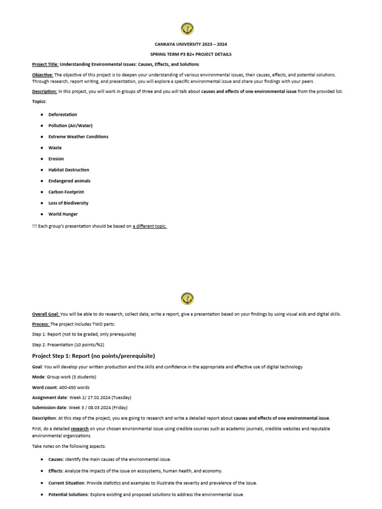 2023-2024 Spring Term B2+ Project Details-Students | PDF | Statistics | Communication