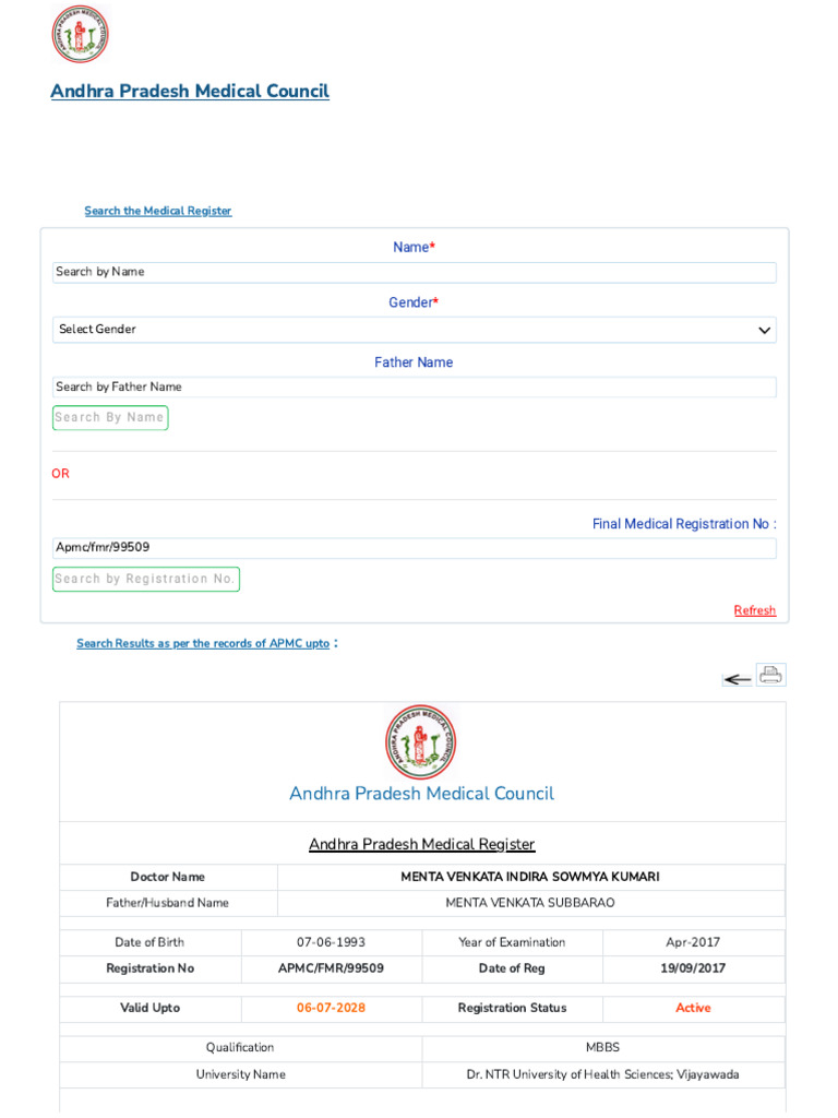 APMC Search Medical Register | PDF