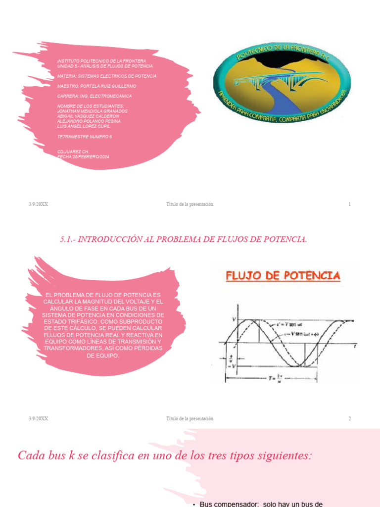 Unidad 5. - Analisis de Flujos de Potencia | PDF