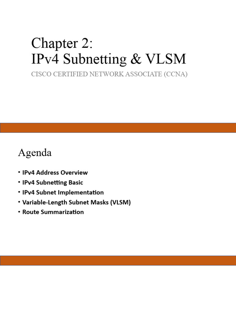 Chapter 2 IPv4 Subnetting & VLSM | PDF | Ip Address | Osi Protocols