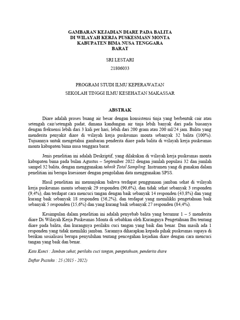 ARTIKEL SRI - LESTARI (Turnitin) | PDF