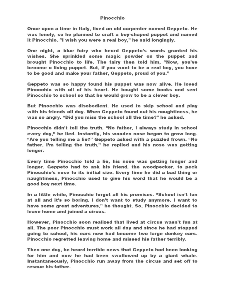 Pinocchio | PDF