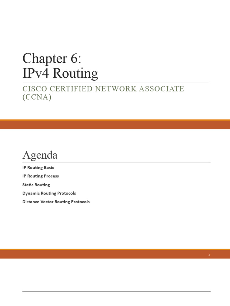 Chapter 6 IPv4 Routing | PDF | Routing | Internet Protocols Chapter 6 IPv4 Routing | PDF | Routing | Internet Protocols