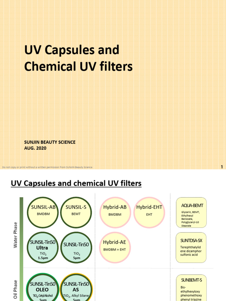 05 - UV filter UV filter capsules and chemical UV filters - 신규추가 ...