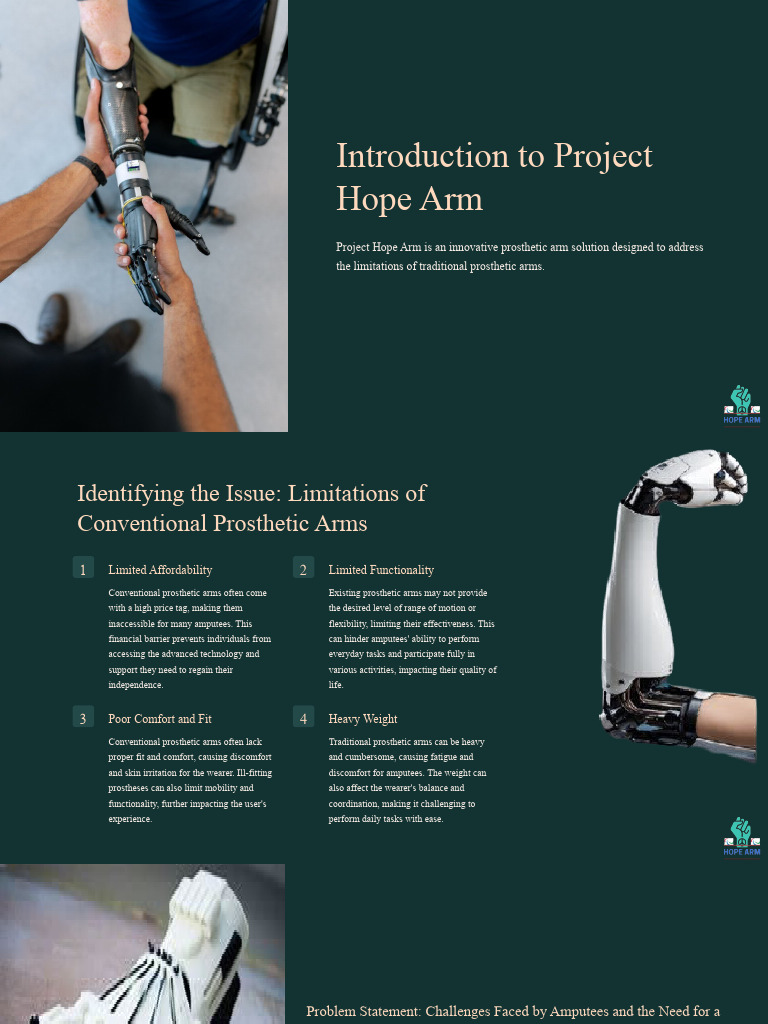 Introduction To Project Hope Arm Final | PDF | Prosthesis