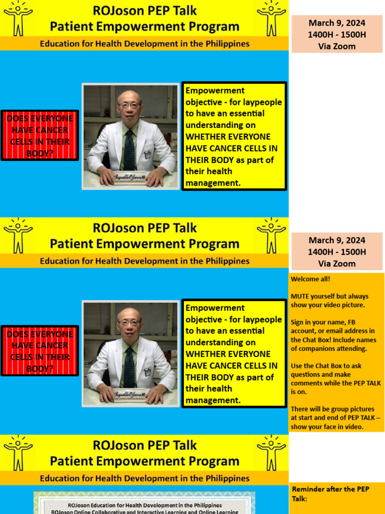 ROJoson PEP Talk: DOES EVERYONE HAVE CANCER CELLS IN THEIR BODY? | PDF | Oncogene | Cancer