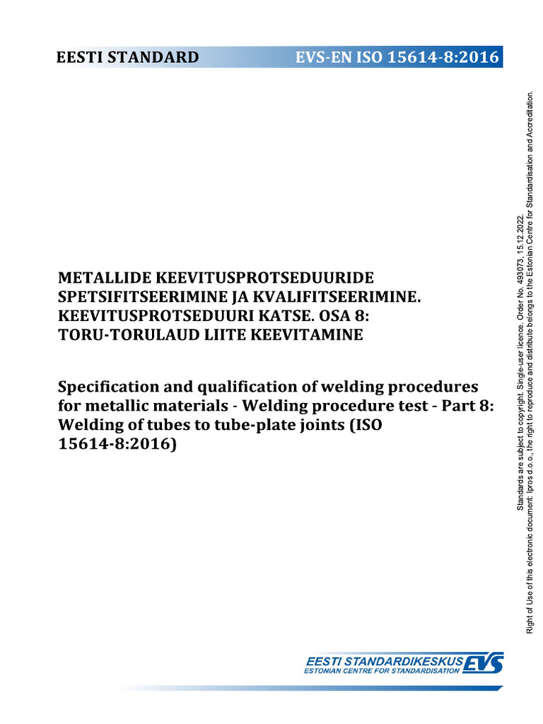 EN_ISO_15614_8;2016_en Specification and qualification of welding ...