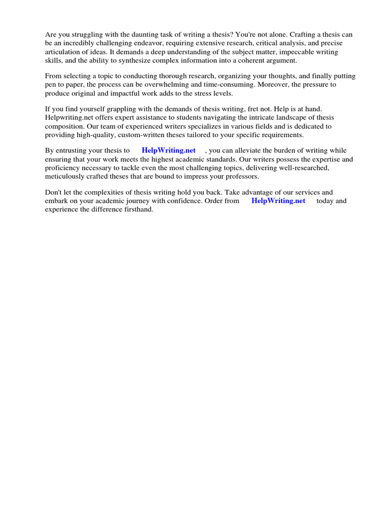 Expert Thesis Writing Assistance | PDF | The United States ...