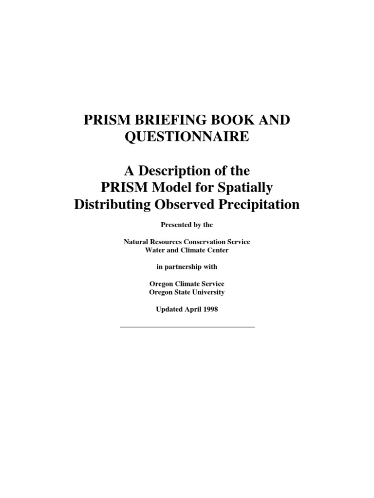 Prism Briefing Book and Questionnaire | PDF | Map | Geographic ...
