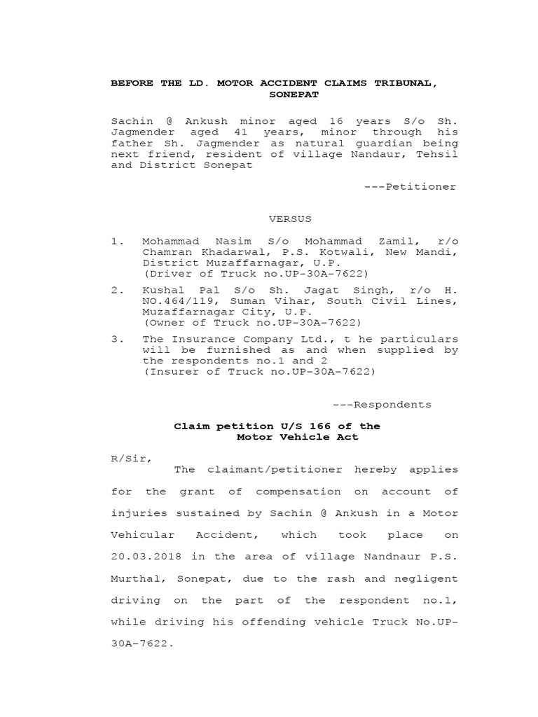 Sachin at Ankush Vs Mohd. Nasim Minor | PDF | Affidavit | Common Law