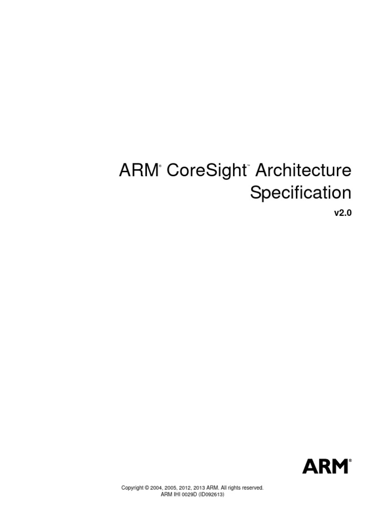 IHI0029D Coresight Architecture Spec v2 0 | PDF