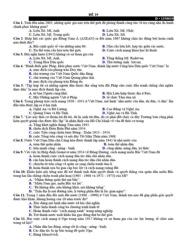 ĐỀ 19 | PDF