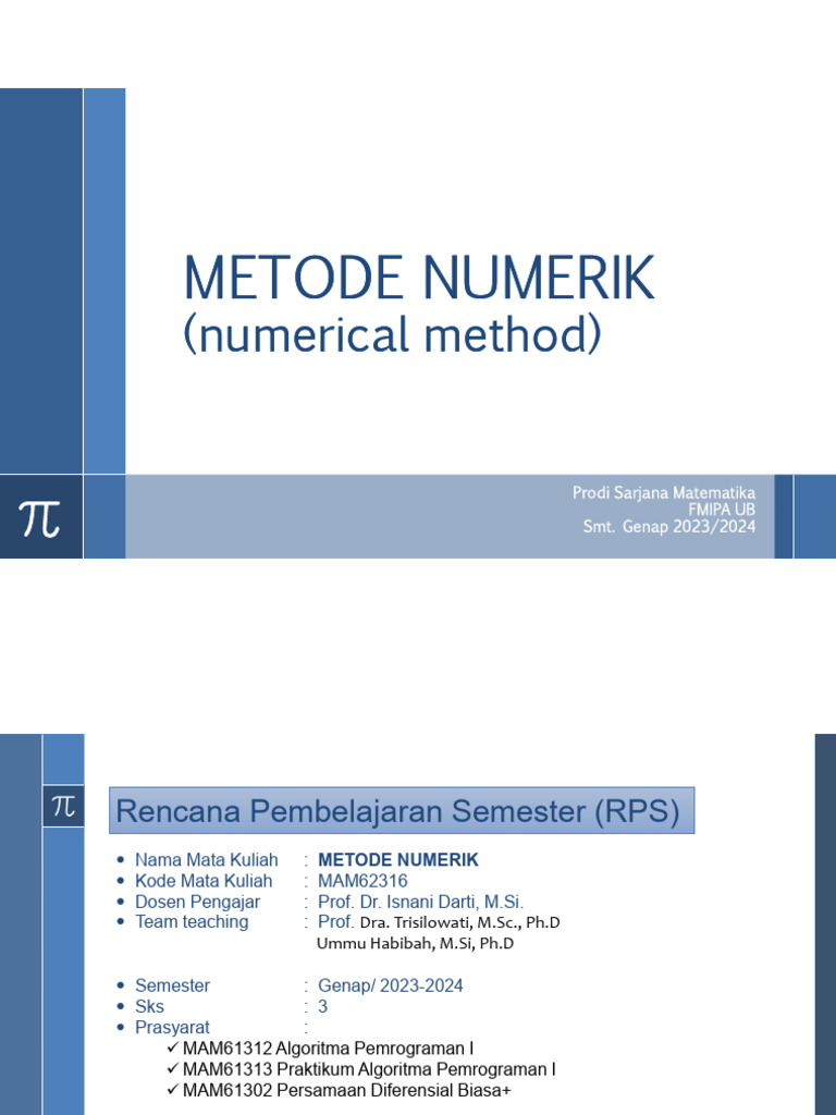 Pertemuan 1 Kontrak Perkuliahan Metnum Genap 2023-2024-0212 | PDF