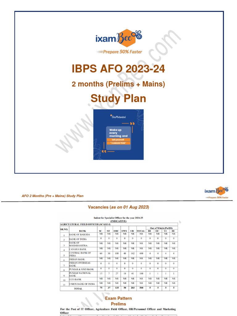 IBPS AFO 2 Months Prelims and Mains Study Plan PDF | PDF | English Language | Human Communication