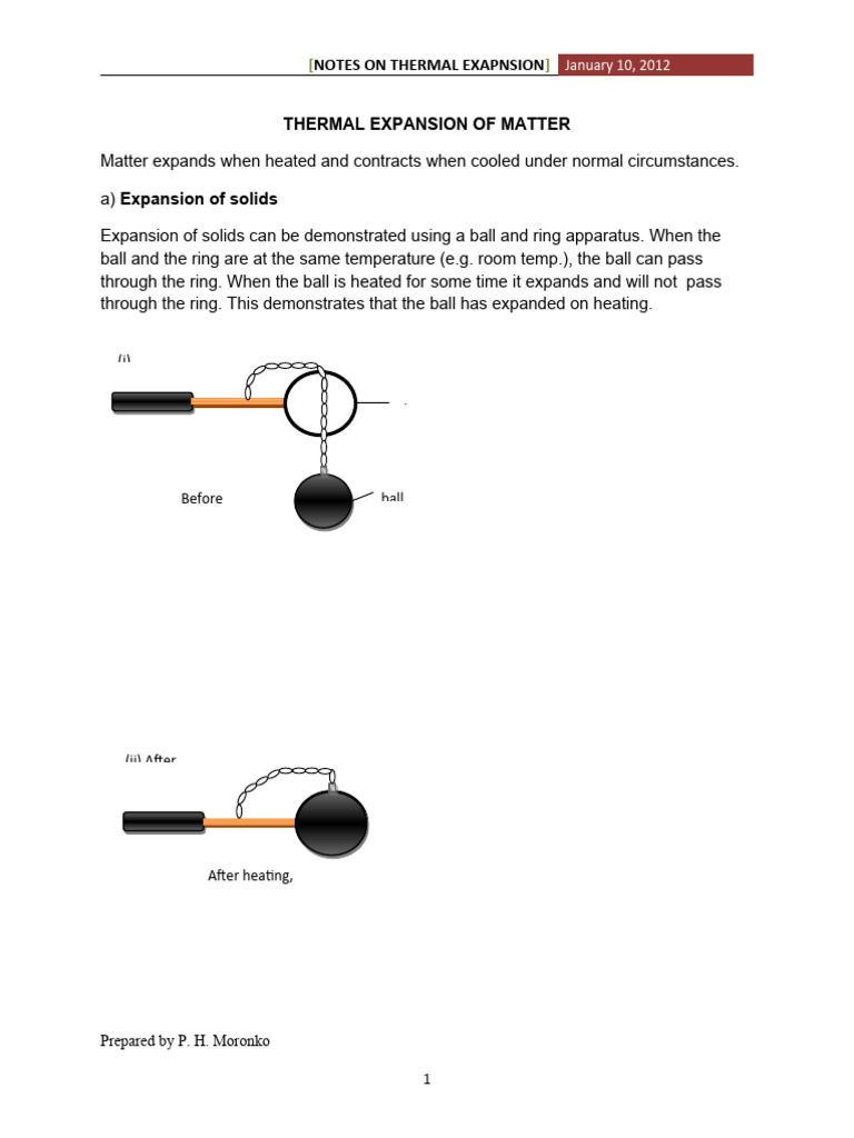 Thermal Expansion | PDF | Thermal Expansion | Thermostat