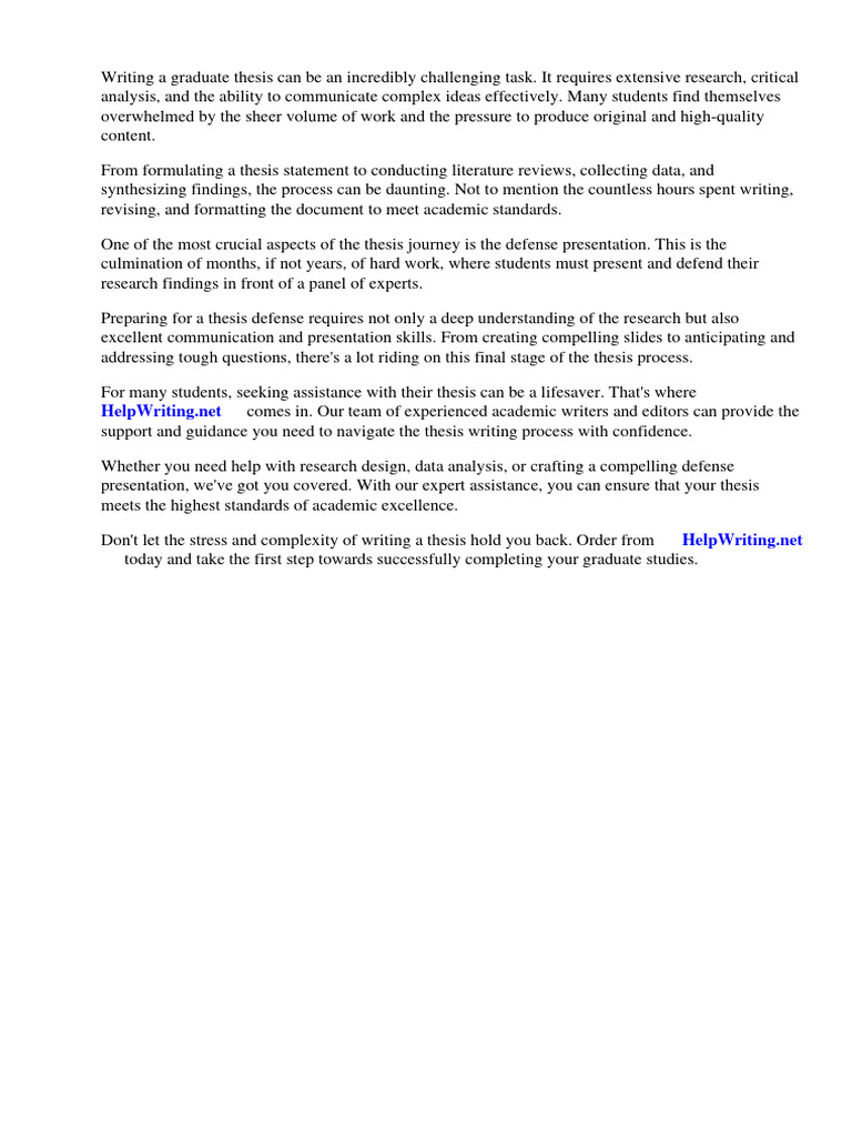 Graduate Thesis Defense Presentation | PDF