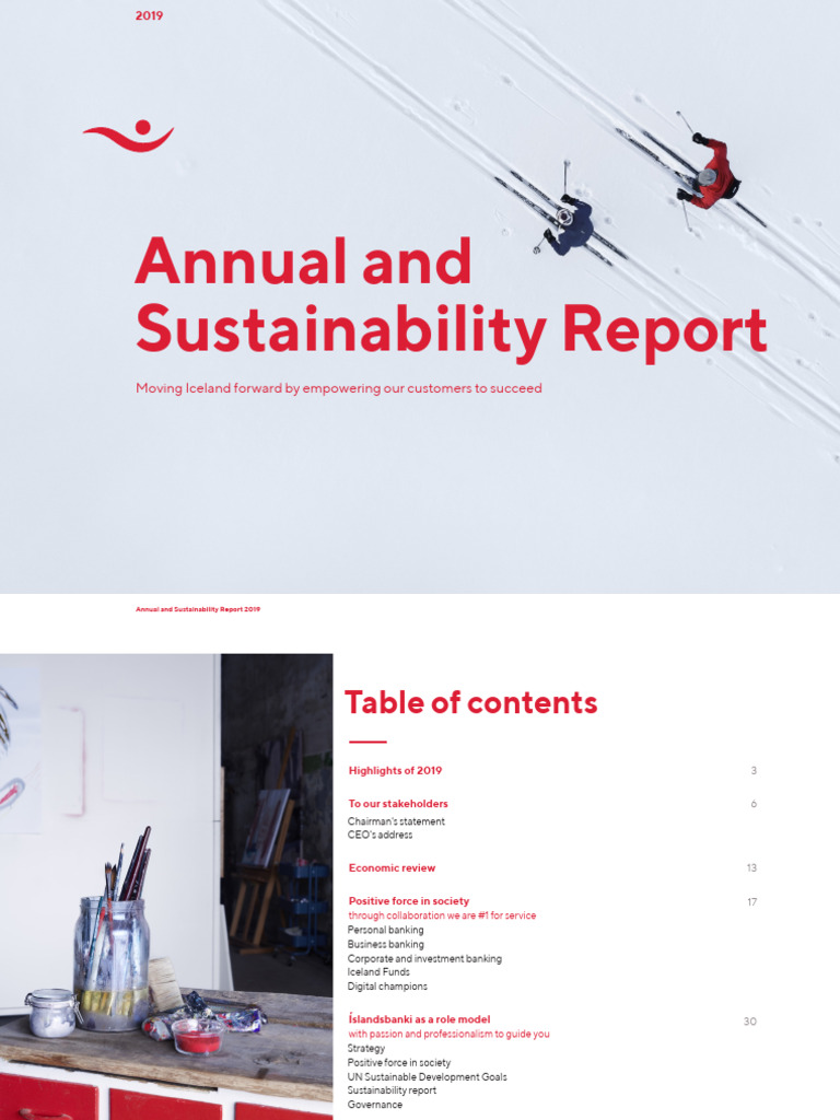Annual and Sustainability Report ISB 2019 | PDF | Banks | Sustainability
