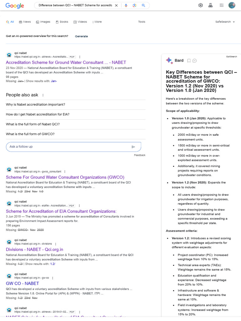 Difference Between QCI - NABET Scheme For Accreditation of GWCO ...