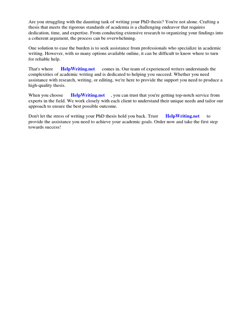 How To Get PHD Thesis Online | PDF | Methodology | Thesis