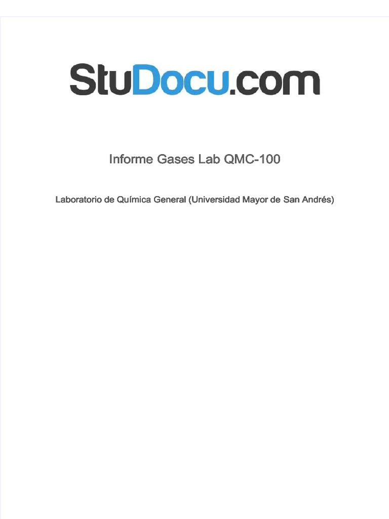PDF Informe Gases Lab QMC 100 - Compress | PDF