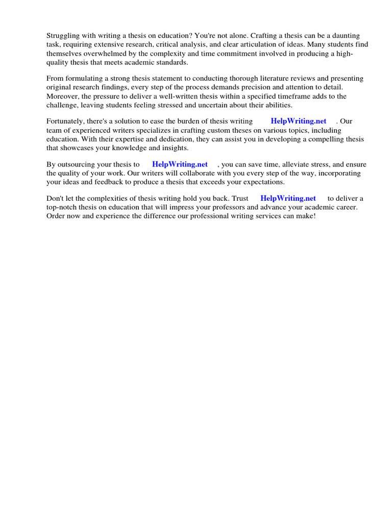 Halimbawa NG Thesis Tungkol Sa Edukasyon | PDF