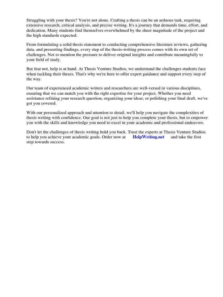 Thesis Venture Studios | Download Free PDF | Startup Company | Small Business & Entrepreneurs