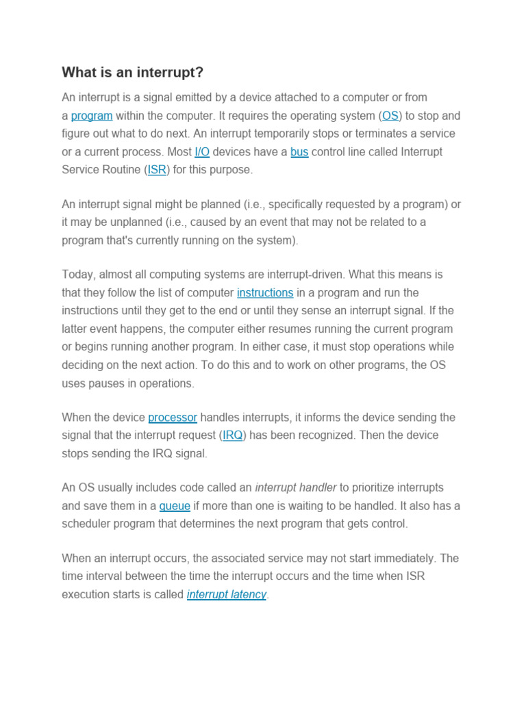 Interrupt Processing | PDF | Computer Hardware | Software Engineering