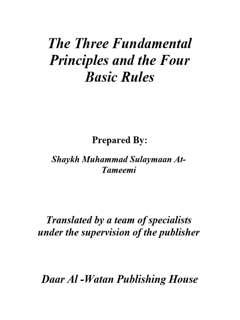 The Three Fundamental Principles and The Four Basic Rules 2 | PDF
