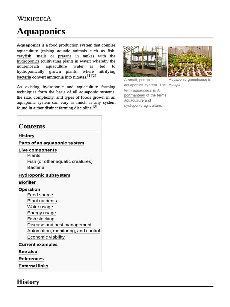 Aquaponics | PDF