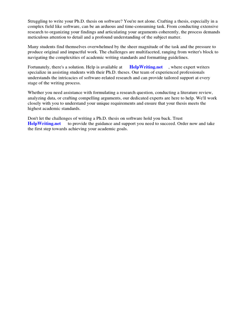 Writing Phd Thesis Software Pdf Proofreading Thesis