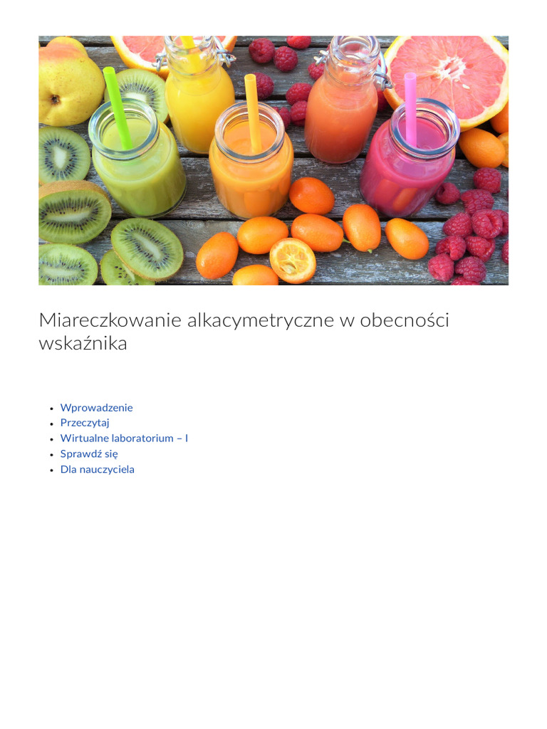 Miareczkowanie Alkacymetryczne W Obecnosci Wskaznika | PDF