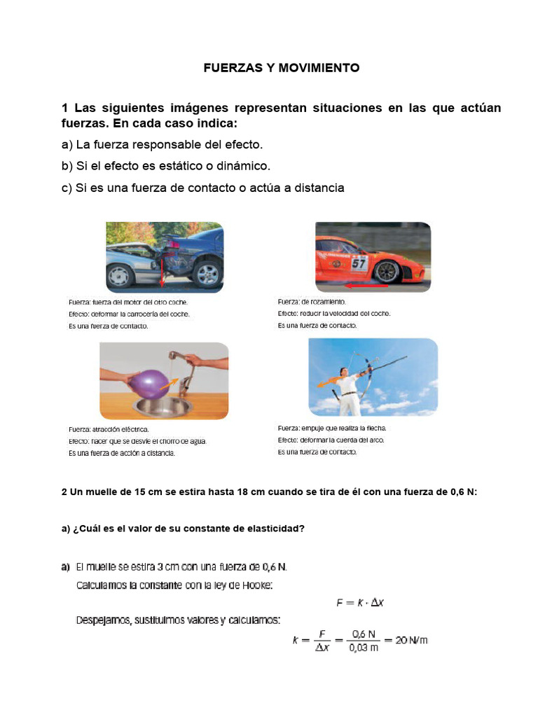 Fuerzas y Movimiento | PDF | Neumático | Elasticidad (Física)