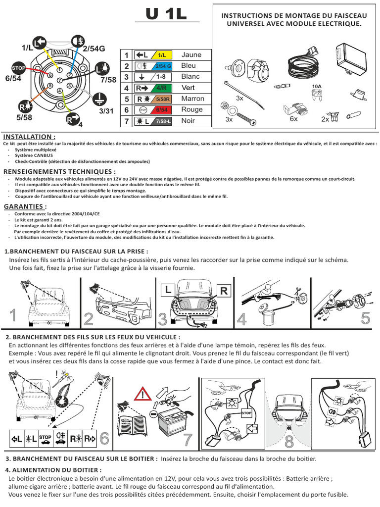 Installation Faisceau Attelage Multiplexé | PDF | Biens manufacturés