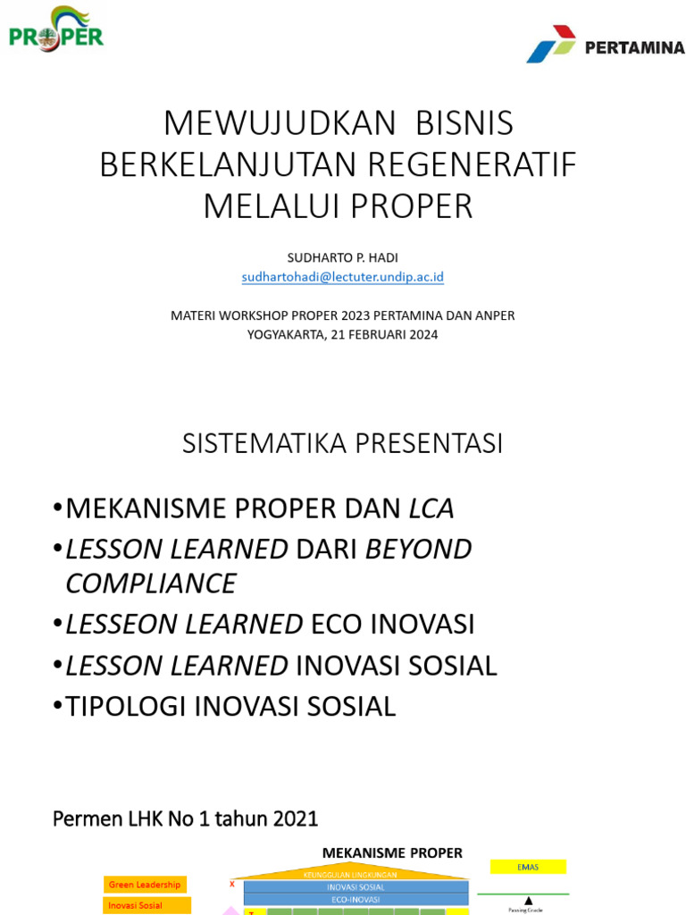 Materi Prof. Sudharto - 21 Februari 2024 | PDF