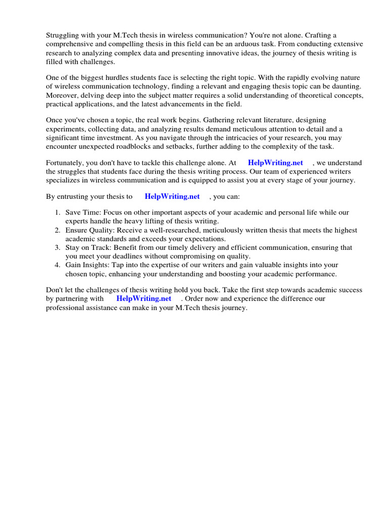 M.tech Thesis Topics in Wireless Communication | PDF | Computer Network ...