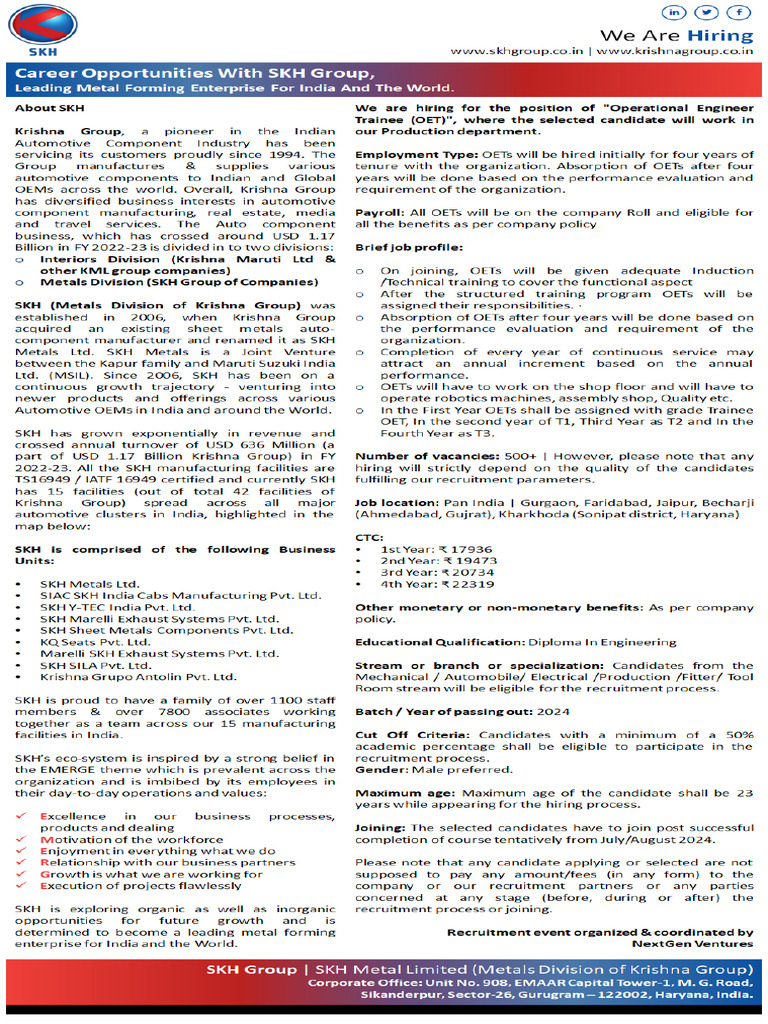 SKH_Group_OET_2024_Batch | PDF