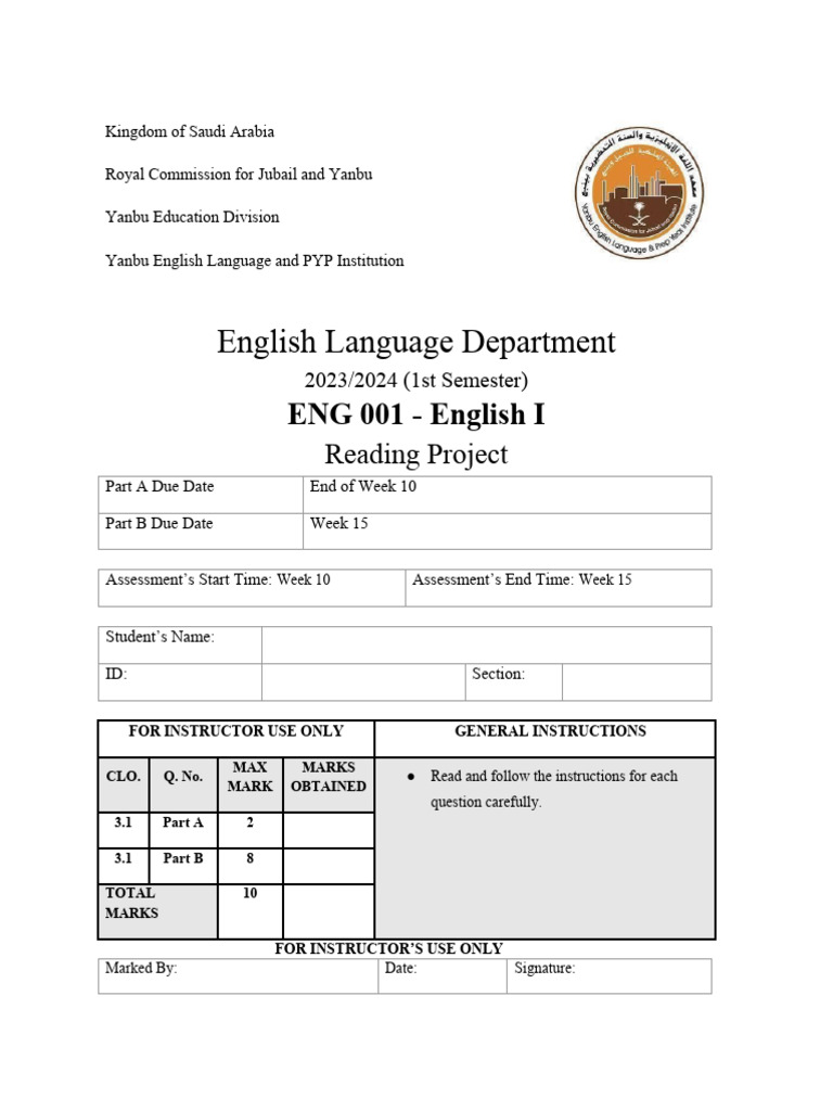 ENG001 Reading Project (All Parts Compiled) | PDF | Information ...