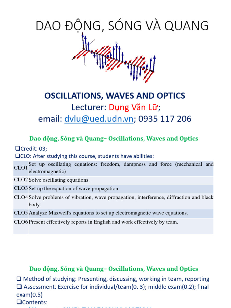4 (Slides) DVLu - Oscillations-Waves | PDF