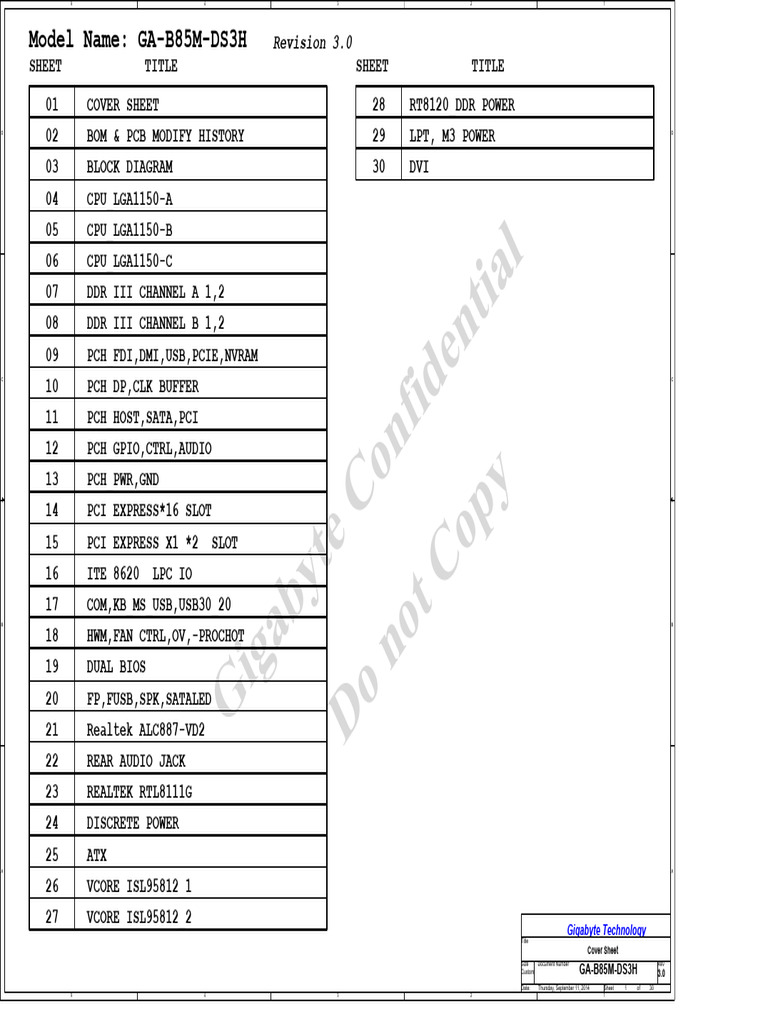 Gigabyte Ga-b85m-Ds3h Rev 3.0 | PDF | Computer Science | Computer Standards