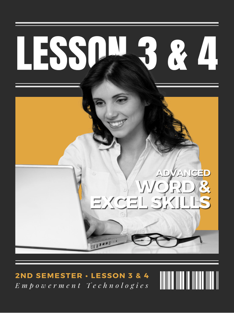 Lesson 3 & 4 | Download Free PDF | Microsoft Excel | Microsoft Word