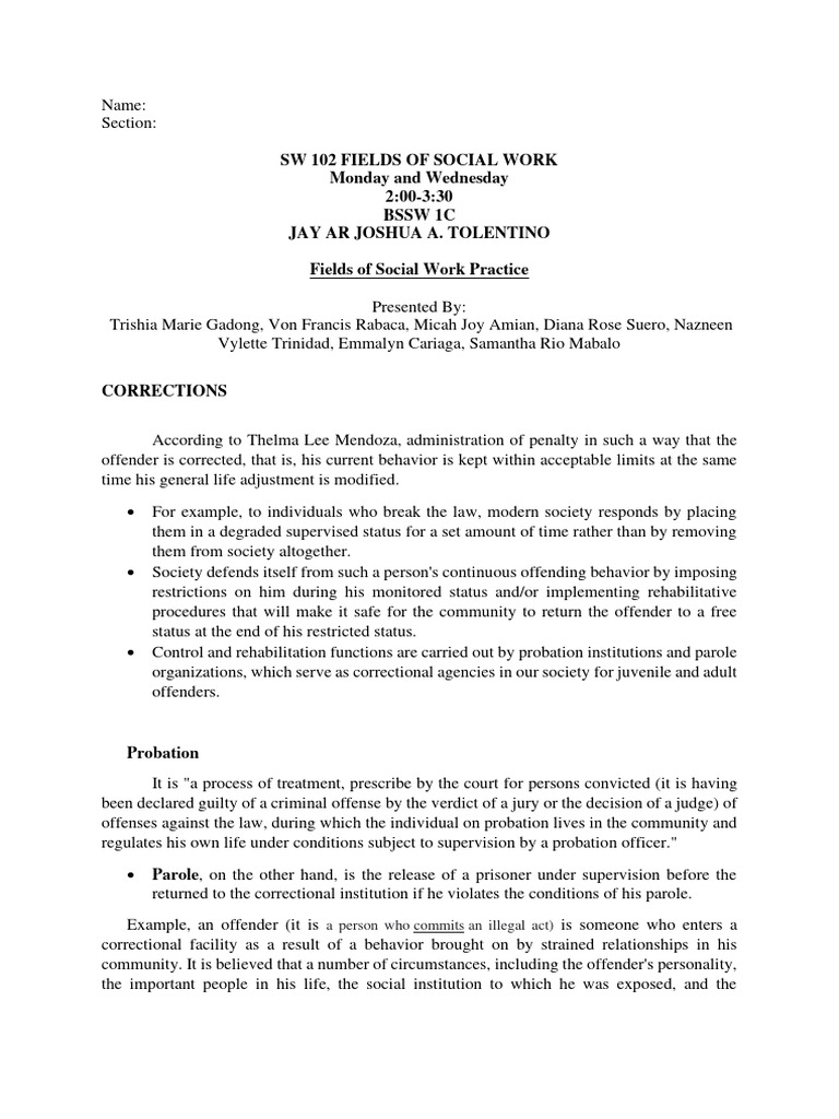 CORRECTION SCHOOLS Finale 1 | PDF | Probation | Prison