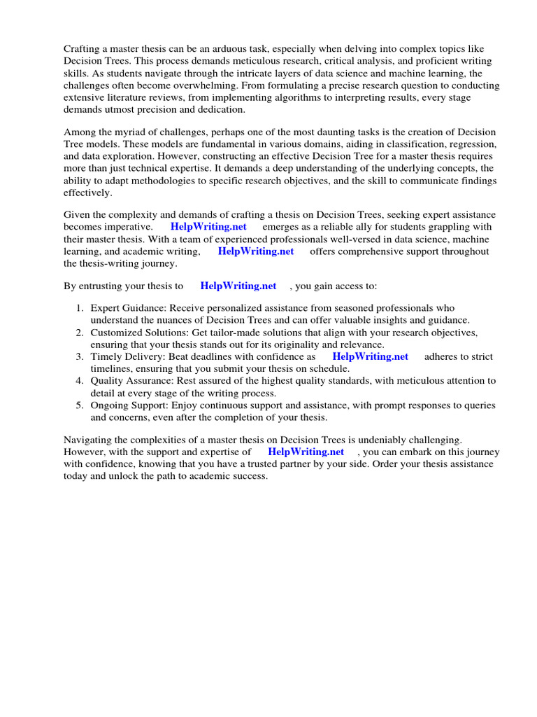 Decision Tree Master Thesis | PDF | Decision Making | Machine Learning Decision Tree Master Thesis | PDF | Decision Making | Machine Learning
