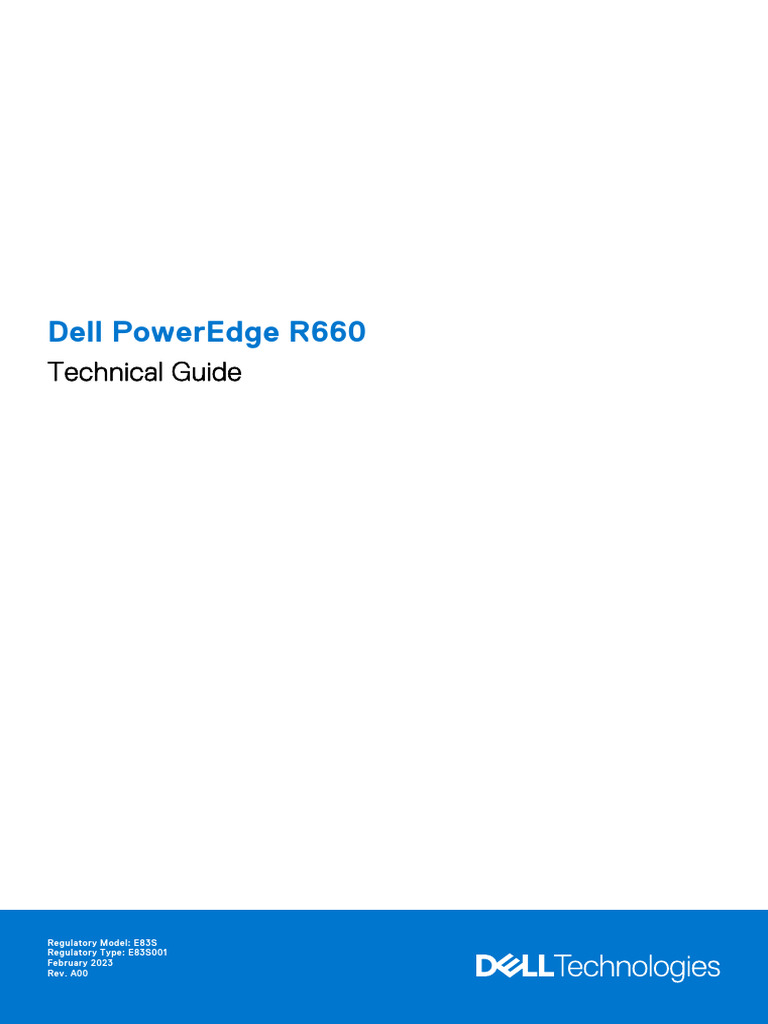 Poweredge r660 Technical Guide | PDF | Solid State Drive | Power Supply