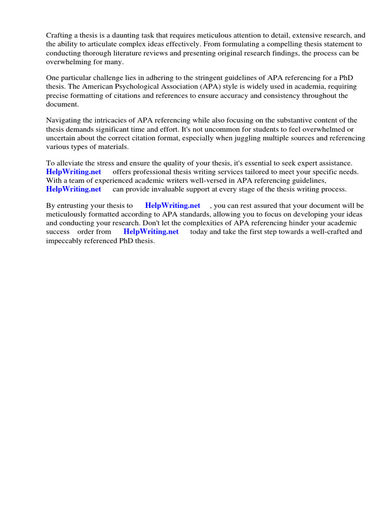 Apa Reference PHD Thesis | PDF | Thesis | Apa Style