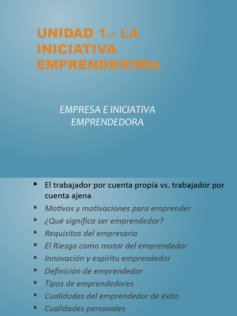 UD 1 EIE El Emprendedor, La Idea (5) - Diapositivas-Encontradas | Descargar gratis PDF ...