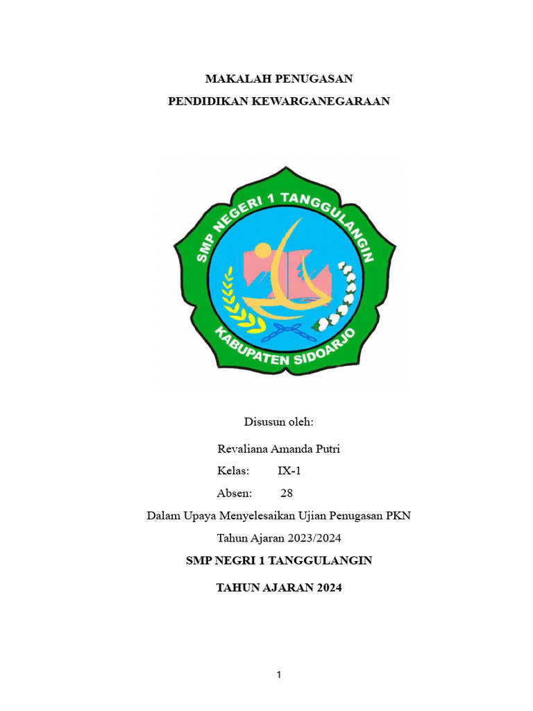 Penugasan Makalah PKN | PDF | Karier & Perkembangan