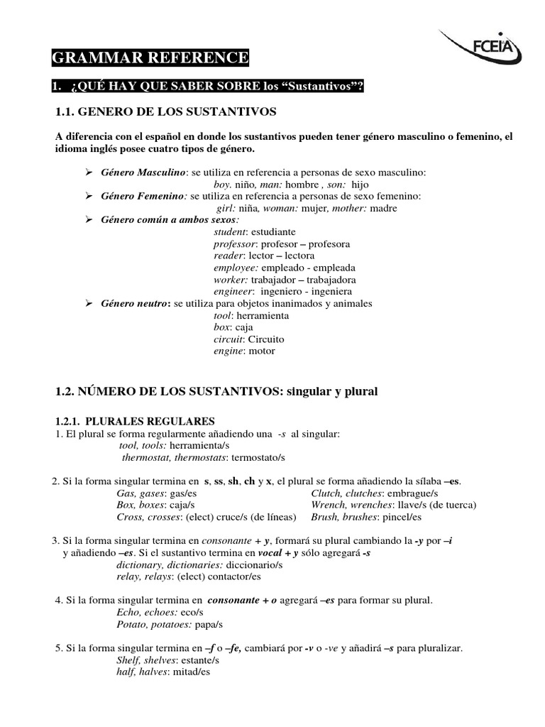000160-U1-L2-GR1-sust Genero y Numero | PDF | Sustantivo | Género gramatical