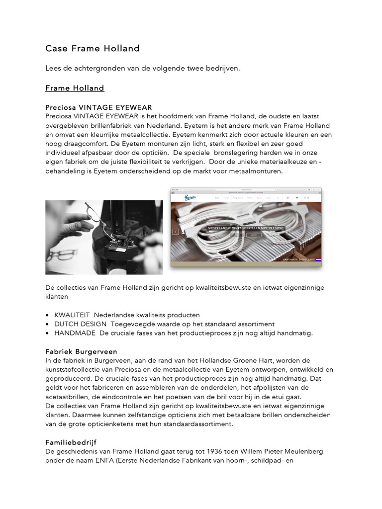 Case Frame Holland | PDF